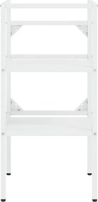 Koupelnový regál pod umyvadlo bílý 40 x 38 x 83 cm železo 338484