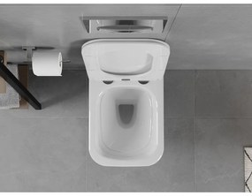 Mexen Elis WC mísa Rimless s pomalu padající deskou slim, duroplast, Bílá - 30910600