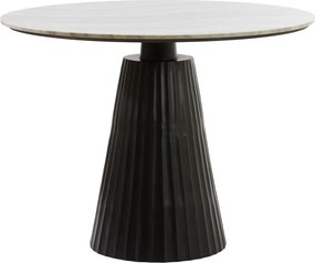 Kulatý jídelní stůl s mramorovou deskou ø 100 cm Rianne – Light &amp; Living