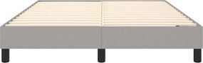 Rám postele s boxspringem světle šedý 140 x 190 cm textil 3120508