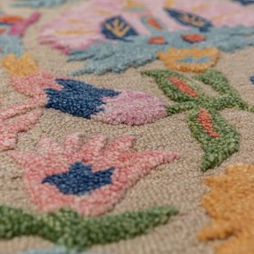 Ručně tkaný vlněný běhoun 80x300 cm Amira Floral – Flair Rugs