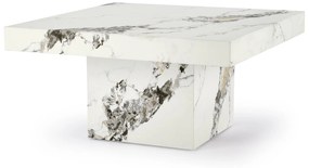 HALMAR MONOLIT konferenční stolek bílý mramor