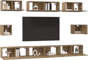 Sestava TV skříněk 8 ks Artisanový dub Kompozitní dřevo 3393296