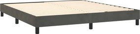 Box spring postel s matrací tmavě šedá 180x200 cm samet 3141258