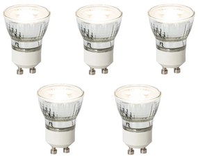 Sada 5 stmívatelných LED žárovek GU10 35mm 3W 220LM 3000K