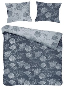 BAVLNĚNÉ LOŽNÍ POVLEČENÍ COTTONLOVE JACQUARD FLORY 200X220 CM, 2 KS 70X80 CM VZOROVANÉ