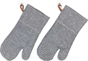 Kuchyňské chňapky ADA STRIPES, 2 ks, šedé, bavlněné, WENKO