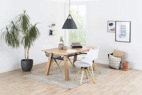 Designové židle Nascha bílá-šedá-přírodní