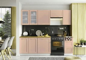 Casarredo - Komfort nábytek Kuchyně AGATA II 180/240 bílá/růžový mat