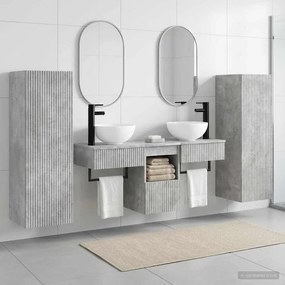 Sada koupelnového nábytku 5 ks Betonově šedá 33 x 34,5 x 100 cm 3405966
