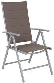 Home Garden Zahradní set Ibiza se 6 židlemi a stolem 150 cm, stříbrný/taupe