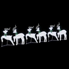 LED Sobové 6 ks Stříbrná 45 x 19 x 65 cm textil 3385897