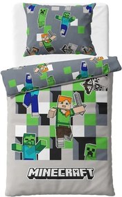 Carbotex Dětské povlečení Minecraft Objev svůj svět 140x200 + 70x90 cm