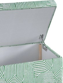 Čalouněná skříň barva zelená látka pletený vzor, vzorované