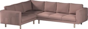 Potah na pohovku IKEA Norsborg rohová 5-místná barva růžová látka pletený vzor