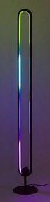Rabalux Černá stojací LED RGB lampa Barto 19W s DO 74051