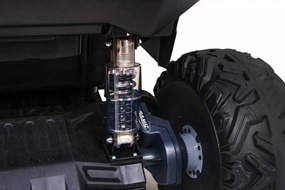 Ramiz Elektrická terénní bugina UTV pro děti zelená + dálkové ovládání + zavazadlový prostor + pomalý start + EVA kola + MP3 LED