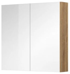 Mereo Mereo, Aira, koupelnová galerka 60 cm nebo 80 cm, zrcadlová skříňka, 2x dveře, dub Kronberg, CN717GR
