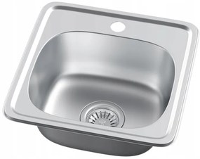 Erga HD, 1-komorový ocelový dřez 385x385x160 mm, ERG-MLS-HD3838S