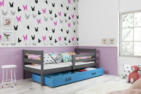 BMS Group Dětská postel Eryk 1 - Grafit/modrá - 190x80