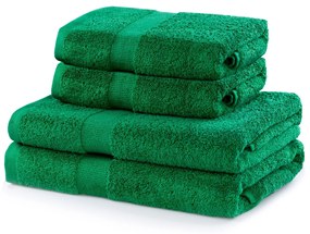 DecoKing - Sada bavlněných ručníků Zelená MARINA HLADKÉ