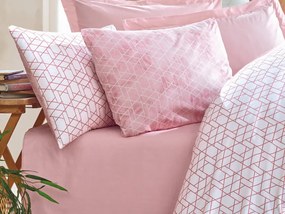 Cottonbox povlečení 100% bavlněné renforcé Geometry Pink - 240x220 / 2x70x90 cm