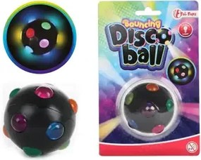 TEDDIES Skákací míček Disco svítící / Na baterie / Guma / 6 cm / od 3