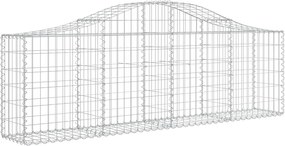 Klenuté gabionové koše 2 ks 200x30x60/80 cm pozinkované železo 3145388