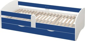 Postel s roštem a úložným prostorem 90x200, bílá/modrá, COCOLINO Kondela 0000395620