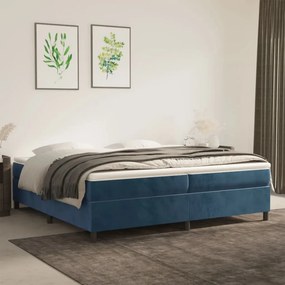 Rám postele s boxspringem tmavě modrý 200x200 cm samet 3121142