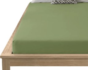 Prostěradlo z mikrovlákna MICROVELLE olivově zelené 90x200 cm