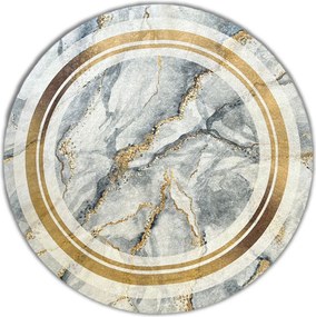 BE Koberec Porte 2001 Koło GREY GOLD - šedozlatý kulatý Rozměr: 80 cm