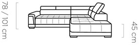 Elegantní rohová sedací souprava MASON L 01 BASIC MADRYT