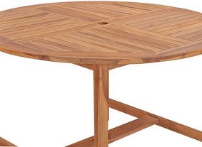 Zahradní jídelní stůl Ø 110 x 75 cm masivní teak 318476