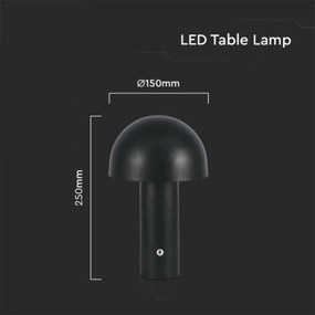 LED Stmívatelná dobíjecí stolní lampa LED/1W/5V 3000-6000K 1800 mAh černá