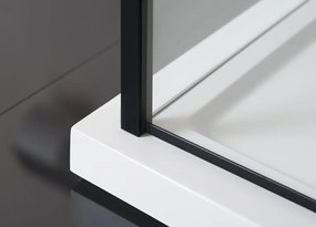 Polysan Polysan, ZOOM LINE BLACK sprchová boční stěna 800mm, čiré sklo, ZL3280B