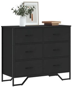 Komoda černá 91 x 35,5 x 74,5 cm kompozitní dřevo 3295302