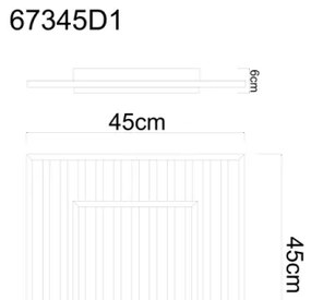 Globo 67345D1 - LED Stropní svítidlo WOODY LED/36W/230V 3000K 45x45 cm