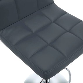 Barové stoličky 2 ks šedé umělá kůže 323638