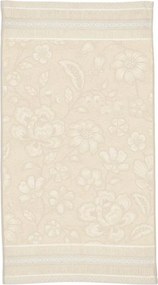 Pip Studio ručníky z bavlněného froté Jasmine Jacquard, pískové (Luxusní ručníky z bavlněného froté v designu Jasmine Jacquard v pískové barvě)