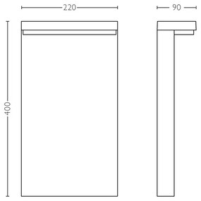 Philips 16485/93/P0 - LED Venkovní lampa BUSTAN 2xLED/4,5W/230V IP44