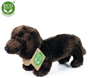 Plyšový pes jezevčík stojící 19 cm ECO-FRIENDLY Barva: tmavě hnědá
