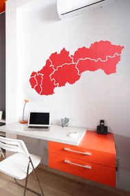 VYLEN Mapa Slovenska nástěnka Barva: 30 Červená