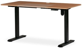 AUTRONIC Kancelářský polohovací stůl s elektricky nastavitelnou výší pracovní desky. Kovové podnoží v černé barvě.