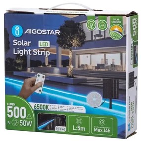 Aigostar - LED Stmívatelný solární pásek LED/5W/3,2V 5 m 6500K IP65 + DO