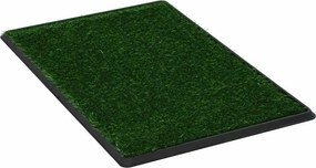 Toalety pro psy 2 ks s nádobou a umělou trávou zelené 76x51x3cm 170770