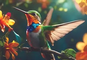 INTERDRUK Puzzle Colorful Nature: Kolibřík / 250 dílků / 48 × 33 cm