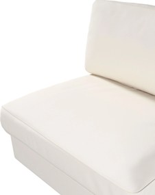 Potah na neskládací křeslo IKEA Kivik barva béžová látka pletený vzor