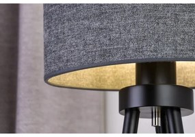 Duolla - Stolní lampa OVAL 1xE27/15W/230V pr. 30 cm šedá