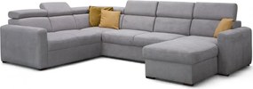 Casarredo - Komfort nábytek Rozkládací sedací souprava do U SELECT pravá, látky A1 | barva: N12 bílá,potah: neat 26